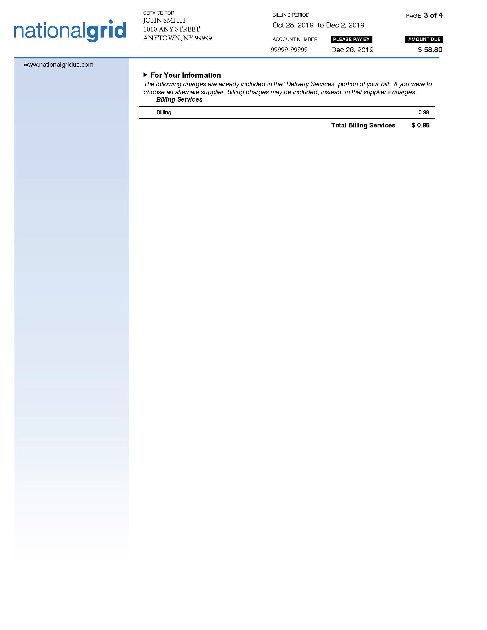 Budget Bill - Electric | National Grid