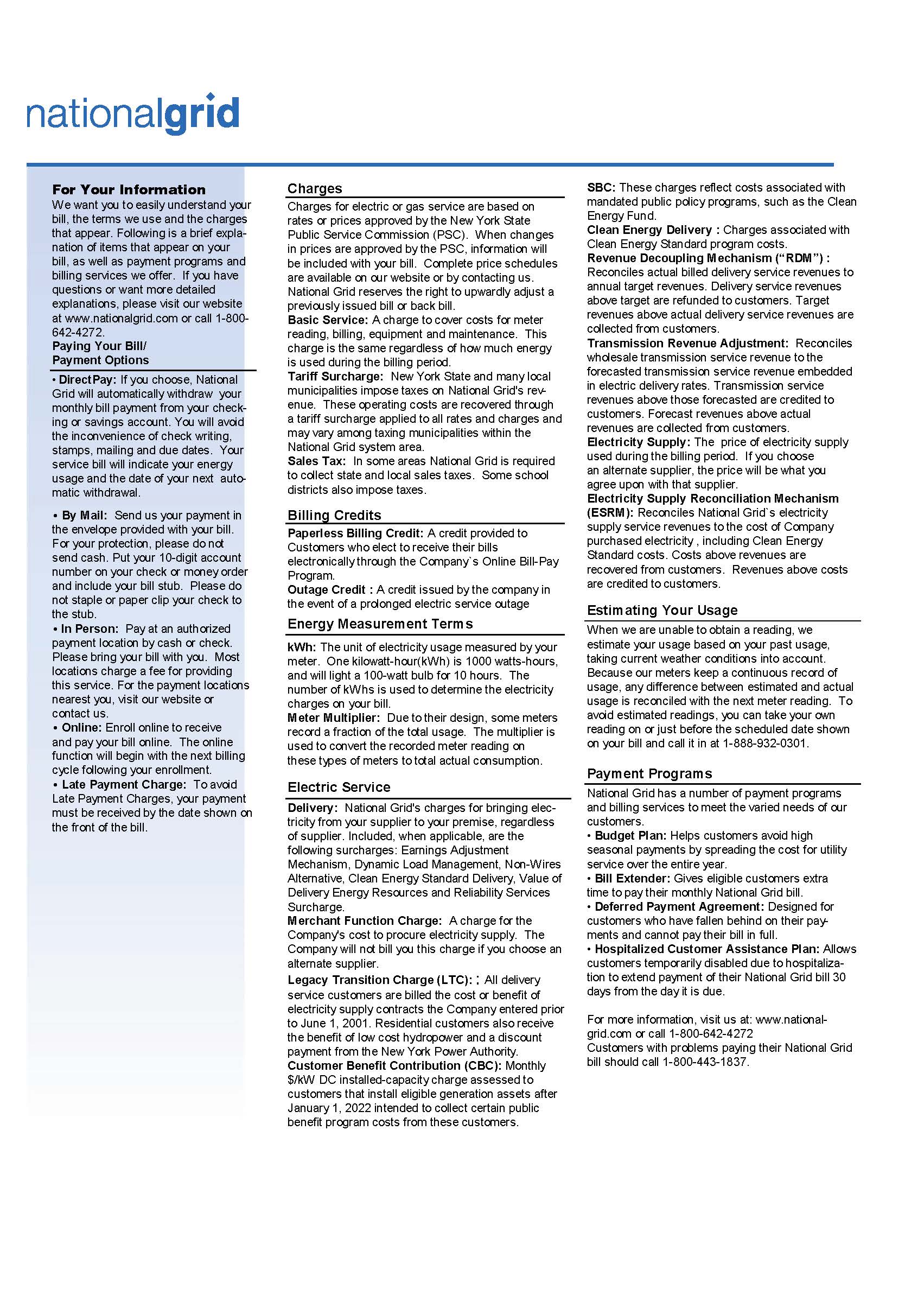 Budget Bill Electric National Grid Budget Bill Electric National Grid
